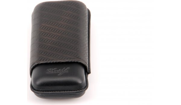 Davidoff cigar case R-2 leather black 3 | Free shipping