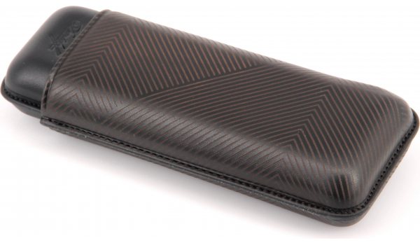 Davidoff cigar case XL-2 leather black leaf | Free shipping