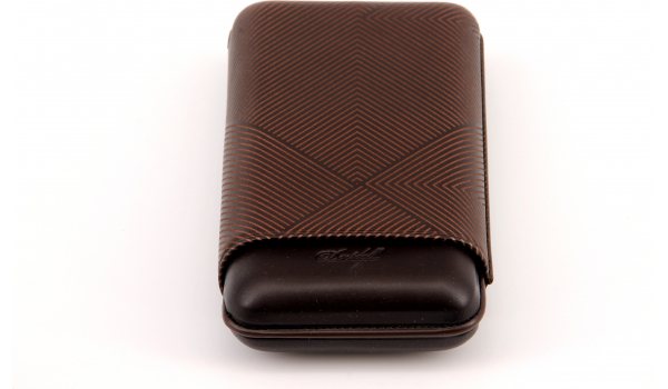 Davidoff cigar case XL-3 leather brown leaf
