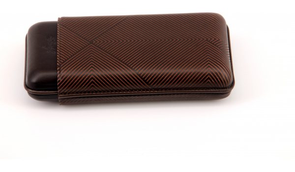 Davidoff cigar case XL-3 leather brown leaf
