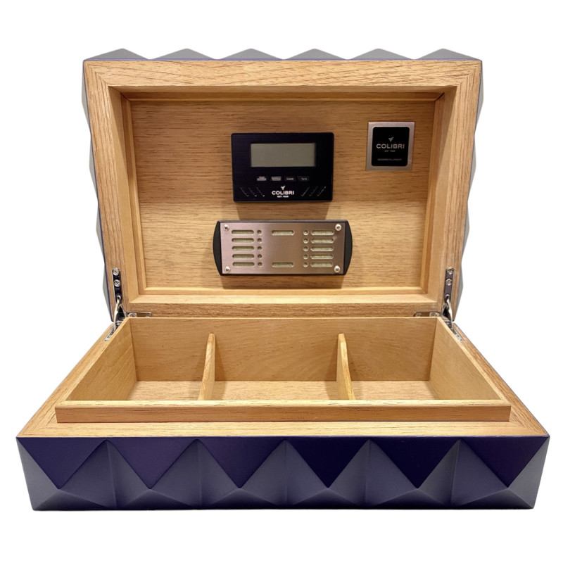 Colibri Quasar Humidor blue 40-45 cigars | Free U.S. shipping