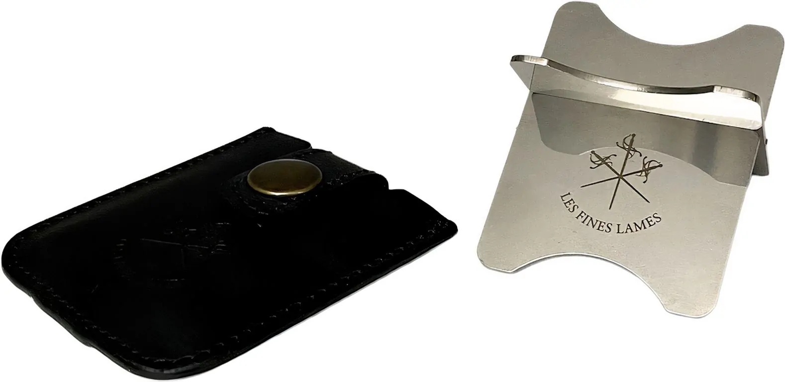 Les Fines Lames Cigar Bench with Leather Case black