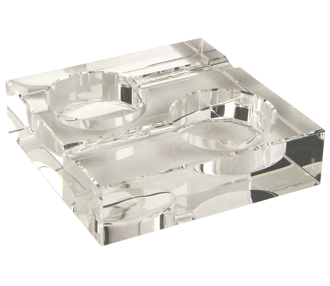 Square Glass Ashtray for 2 Cigars | Lowest price | 4 Reviews